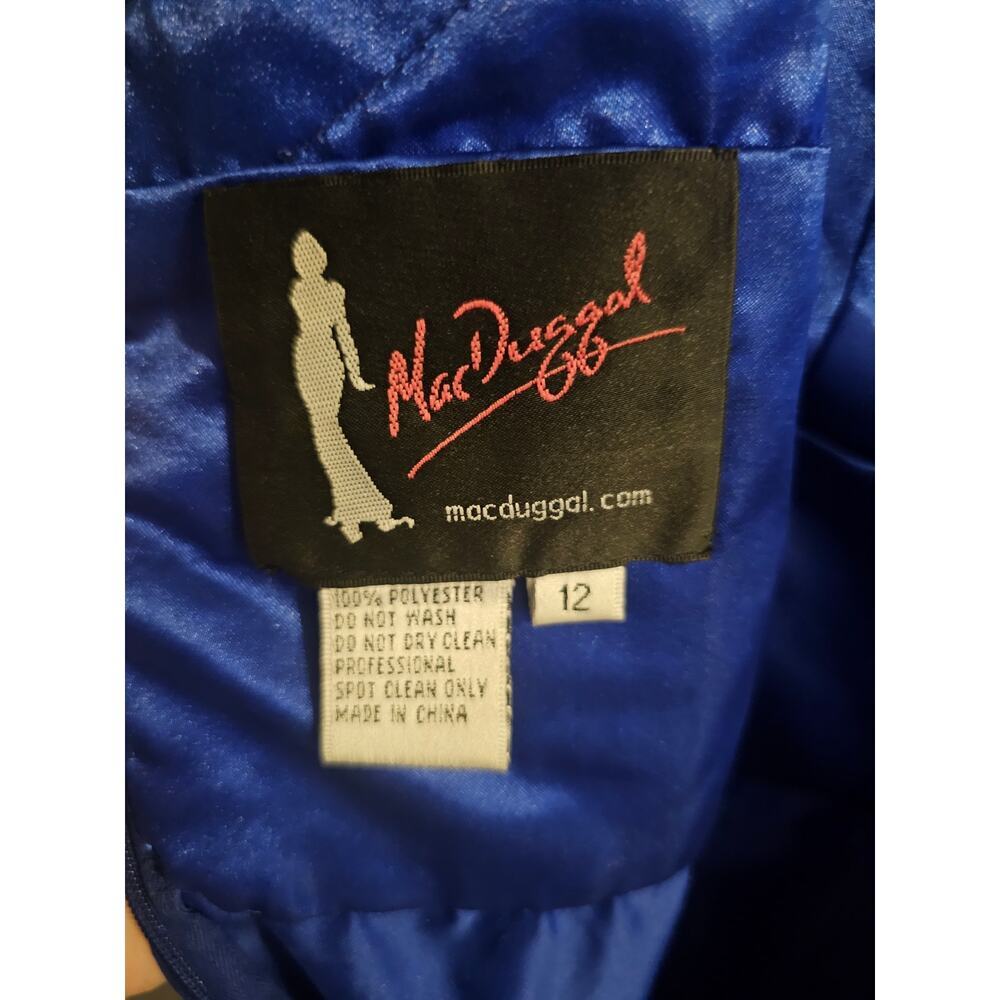 Mac Duggal Sz 12 Blue Even Gown Prom Pageant Maxi Dre… - Gem